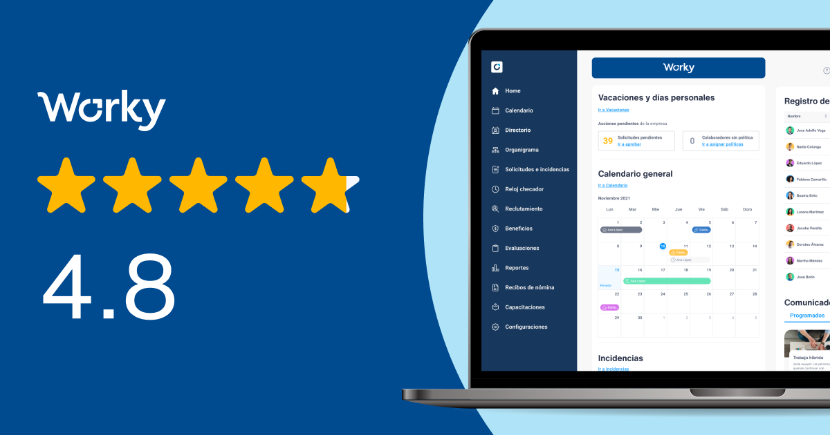 Plataforma de RH Worky: nómina y asistencia en un solo lugar